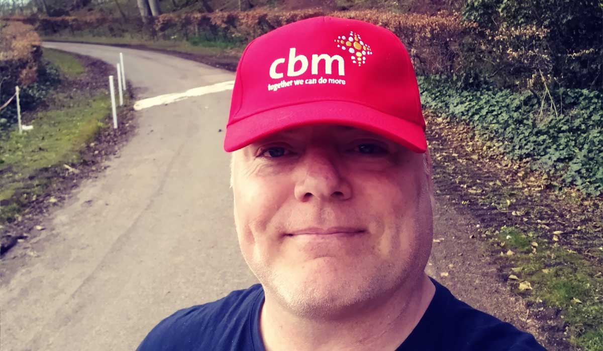 Steven to walk 10,000 steps a day to save sight | CBM UK
